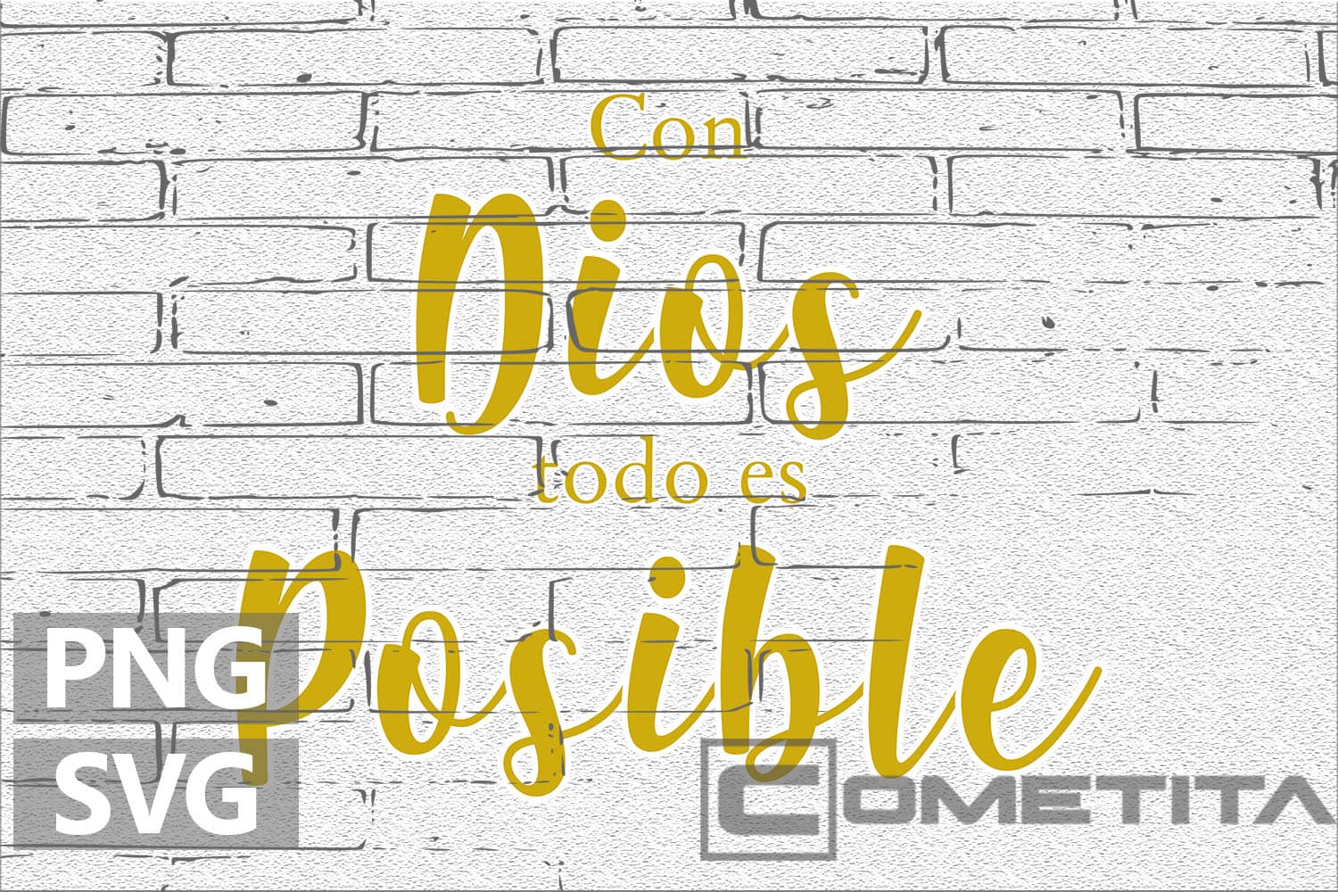 Con Dios Todo es Posible – Gráfico Vector Para Sublimados - Cometita ...
