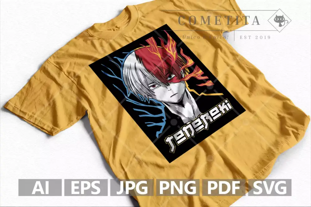 Plantilla Vector de Shoto Todoroki - Cometita