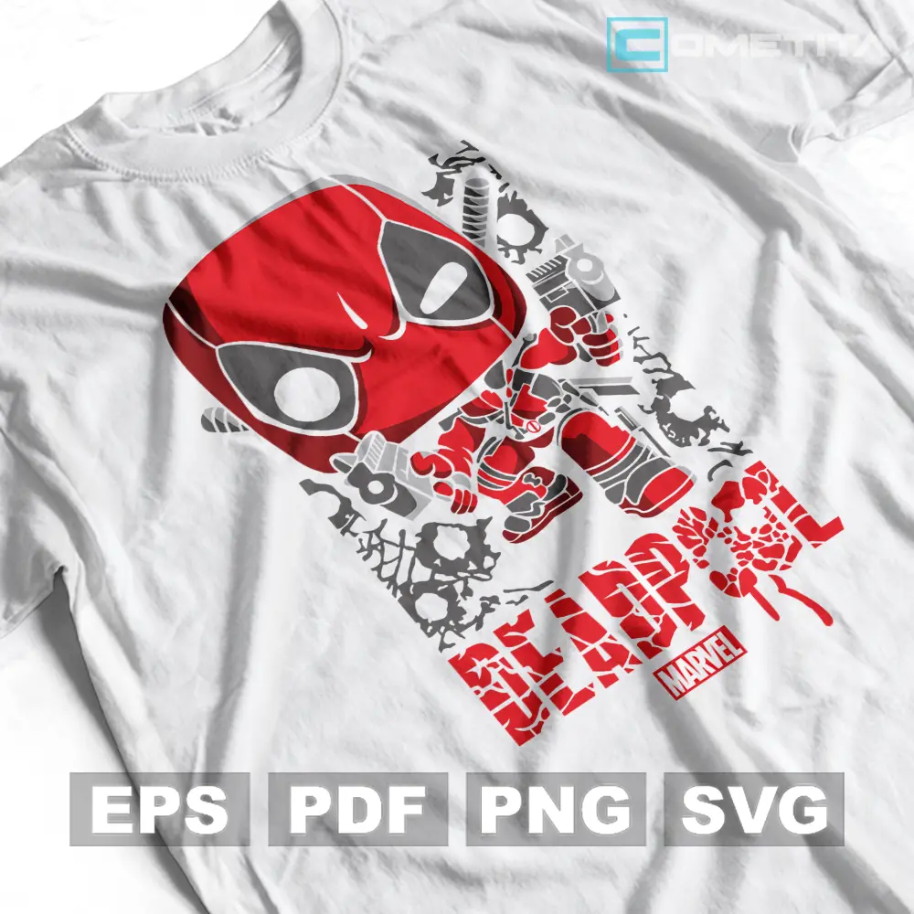 Plantilla Vector Funko de Deadpool Para Sublimar - Cometita