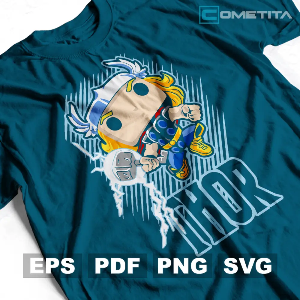 Plantilla Vector Funko de Thor Para Sublimar - Cometita