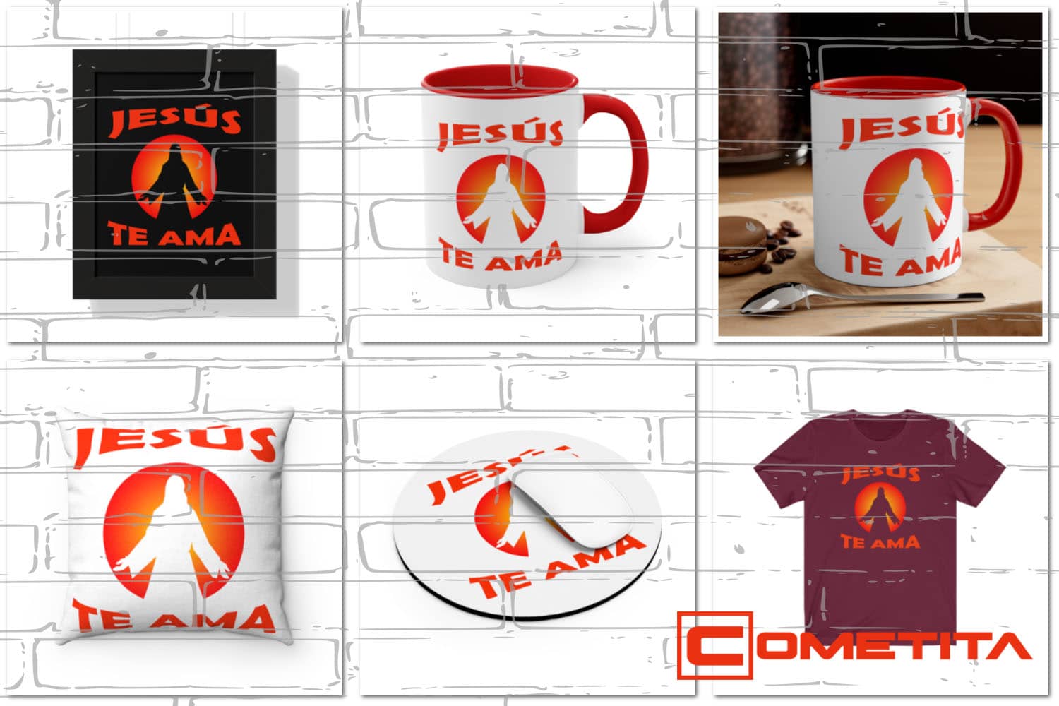 Jesús te Ama – Gráfico Vector Religioso - Cometita — Tienda de Vectores ...