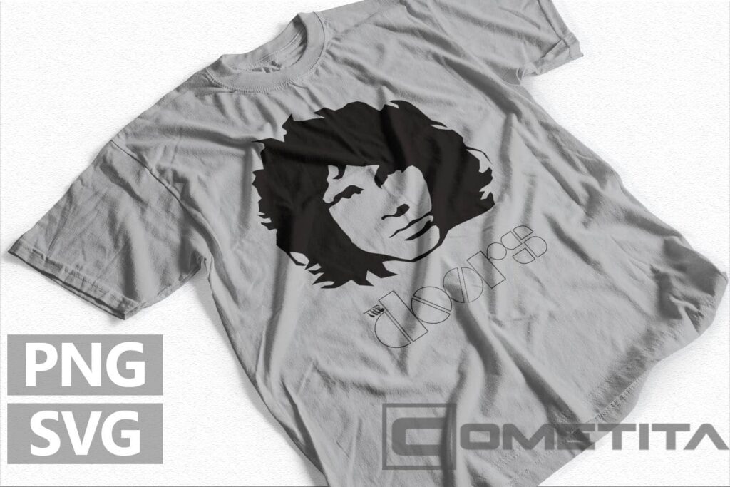 Plantilla Vector de Jim Morrison Rostro - Cometita — Tienda de Vectores ...