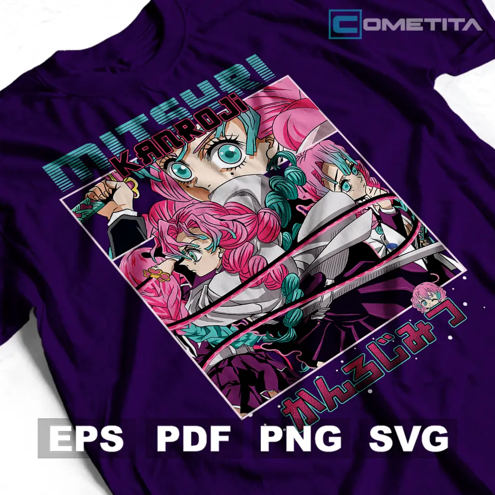 Vector Mitsuri Kanroji de Demon Slayer (EPS, PDF, PNG & SVG)