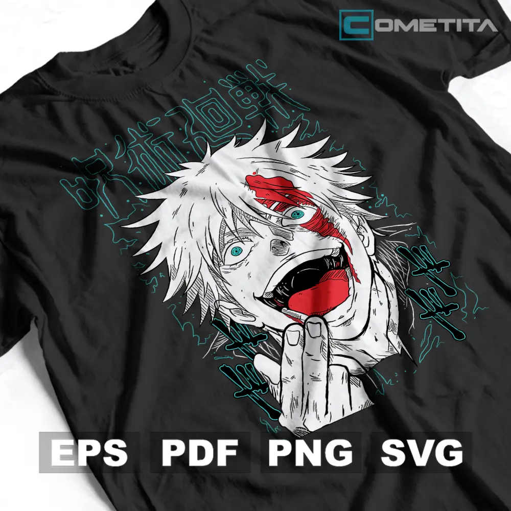 Vector Satoru Gojo de Jujutsu Kaisen (EPS, PDF, PNG & SVG)